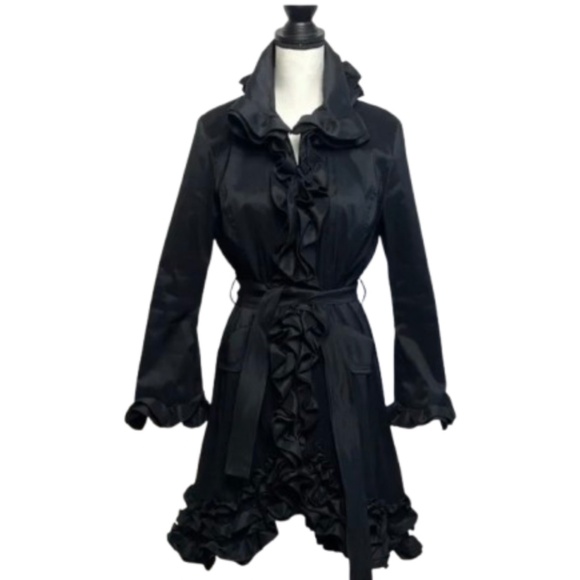 Samuel Dong | Jackets & Coats | Samuel Dong Classic Ruffle Trench Coat ...